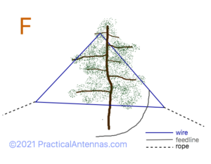 Using Trees as Antenna Supports – Practical Antennas